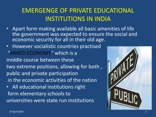 Privatisation in education | PPTX