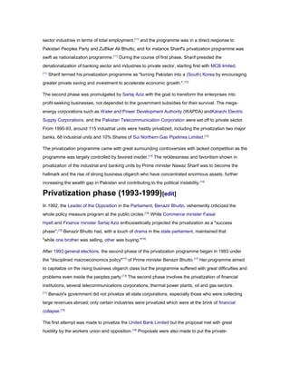 Privatisation in pakistan | DOC