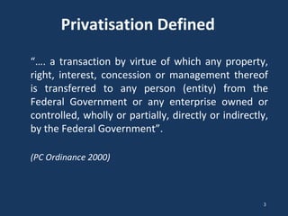 Privatisation In Pakistan | PPT