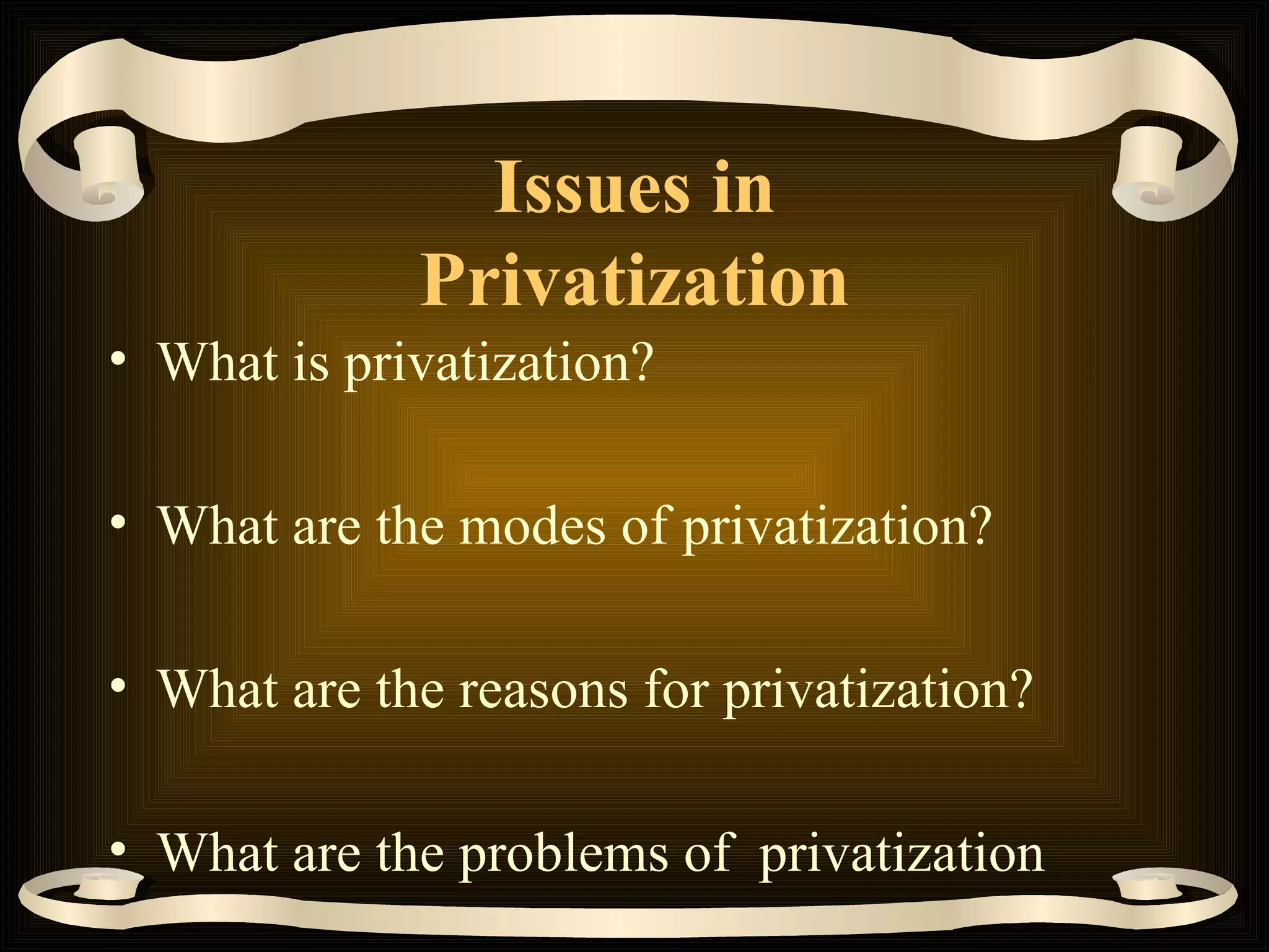 Privatisation of public sector | PPT