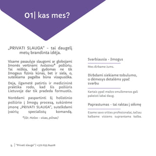 "Privati slauga" paslaugų brošiūra | PDF