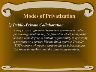 ENHANCING GOOD GOVERNMENT THROUGH PUBLIC ENTERPRISE Privatization | PPT