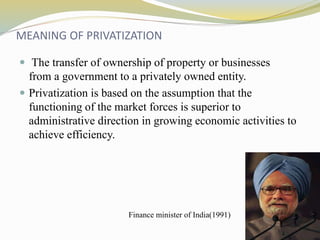 Privatization | PPTX | Business | Business and Finance