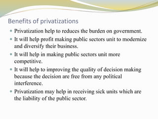 Privatization | PPTX | Business | Business and Finance