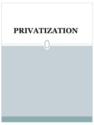Privatization | PDF