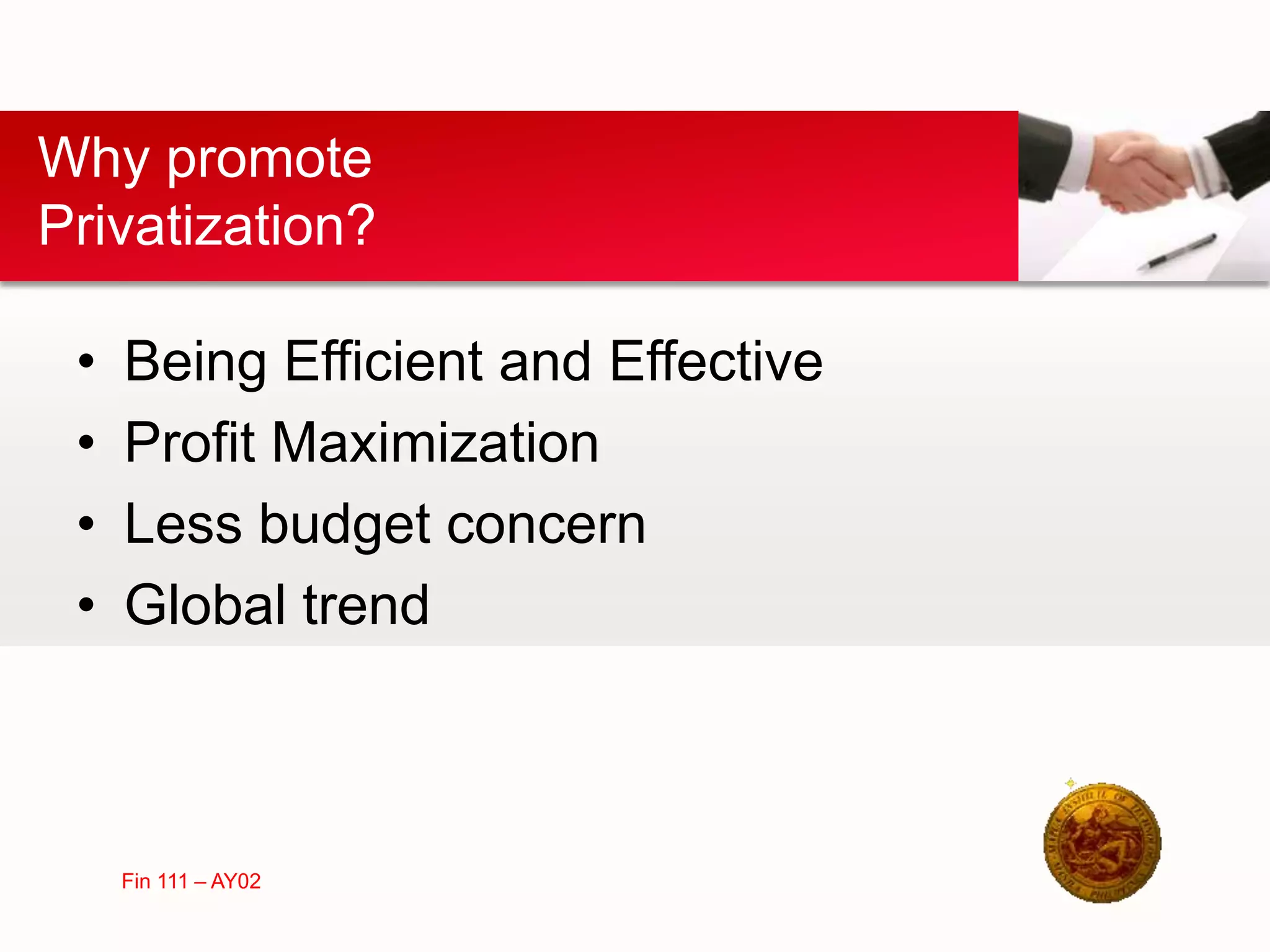 Privatization and deregulation | PPTX