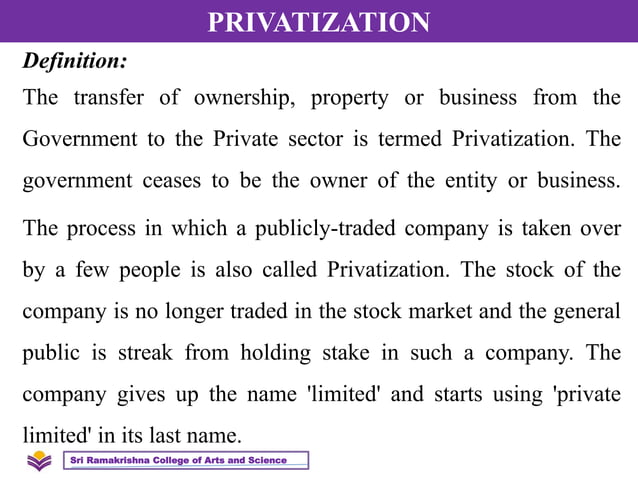 Privatization and Disinvestment - Meaning, Objectives, Advantages and ...