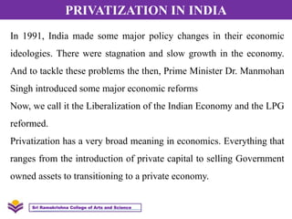 Privatization and Disinvestment - Meaning, Objectives, Advantages and ...