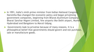 Privatization in india | PPT