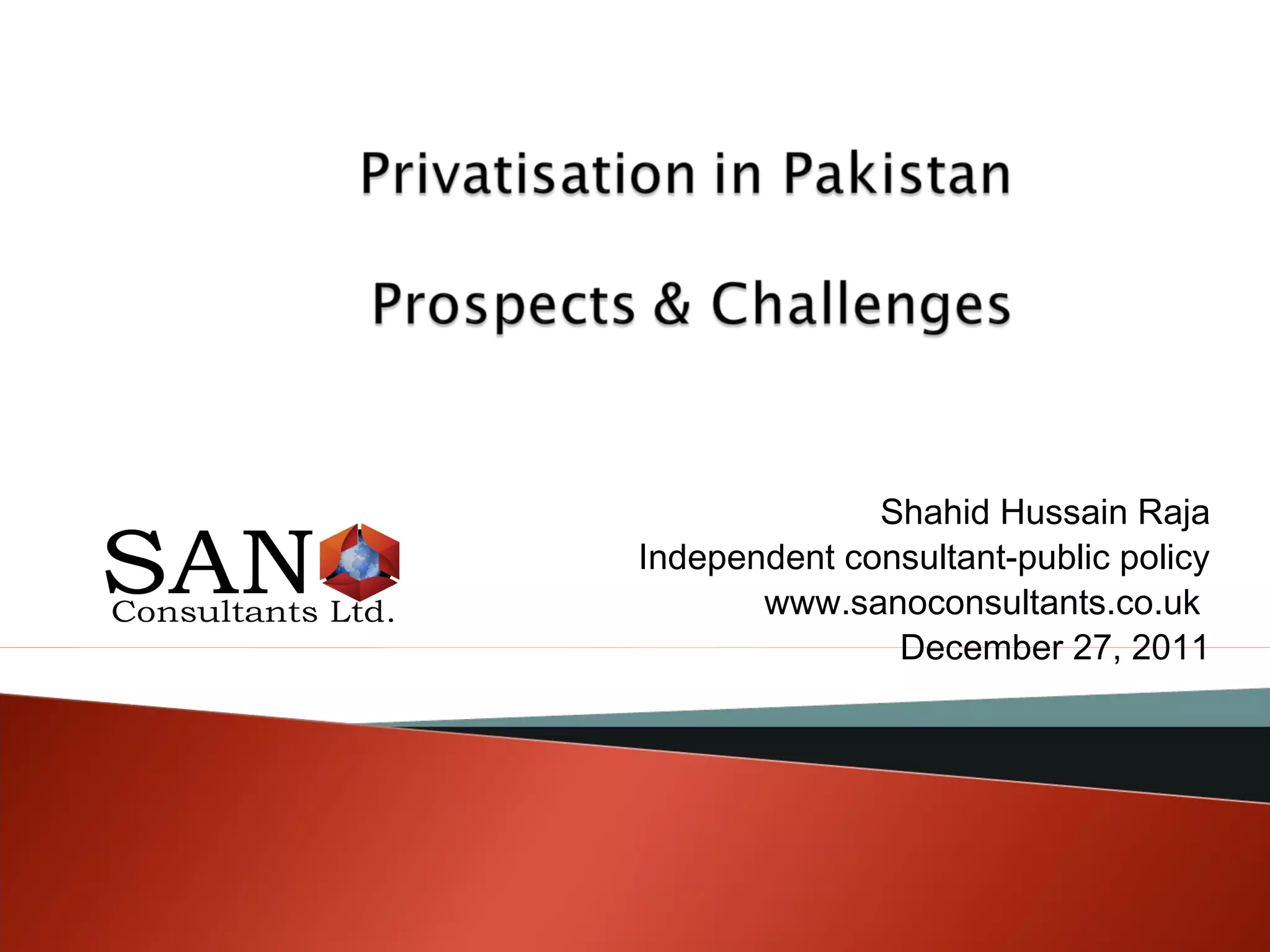 Privatisation in Pakistan-Challenges and Prospects | PPT
