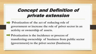 Privatization of agriculture extension | PPT