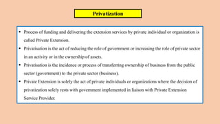 Privatization of extension in india | PPTX