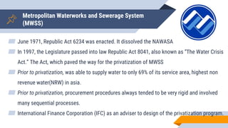 Privatization of Public Services in the Philippines | PPTX