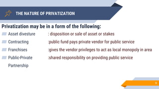 Privatization of Public Services in the Philippines | PPTX