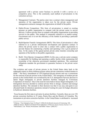Privatization of state prisons by emanuel baisire | DOCX