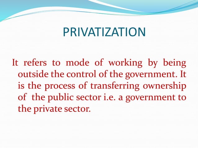Privatization ppt