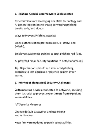 Cybersecurity Trends 2024: Protect Your Business from Emerging Threats | PDF