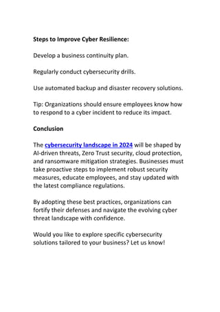 Cybersecurity Trends 2024: Protect Your Business from Emerging Threats ...