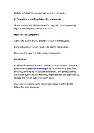 AI & Cybersecurity: Strengthening Business Security in 2025 | PDF