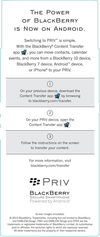 PRIV Content Transfer App: How To | PDF