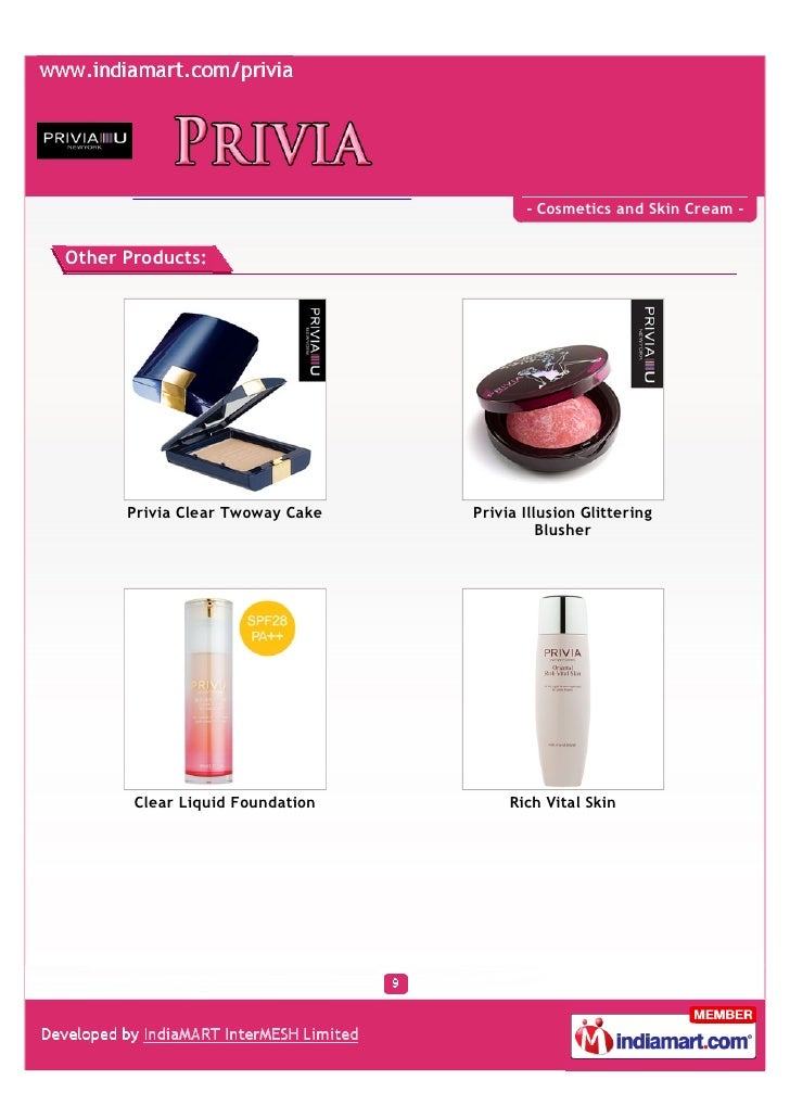 Privia, Korea, Seoul, Cosmetics Skin Cream