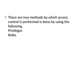 Privilege and Roles in DBMS.pptx for mba | PPTX