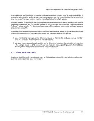 Secure Management of Access to Privileged Accounts | PDF