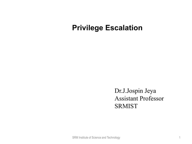 PENETRATION TESTING PRIVILEGE ESCALATION.ppt