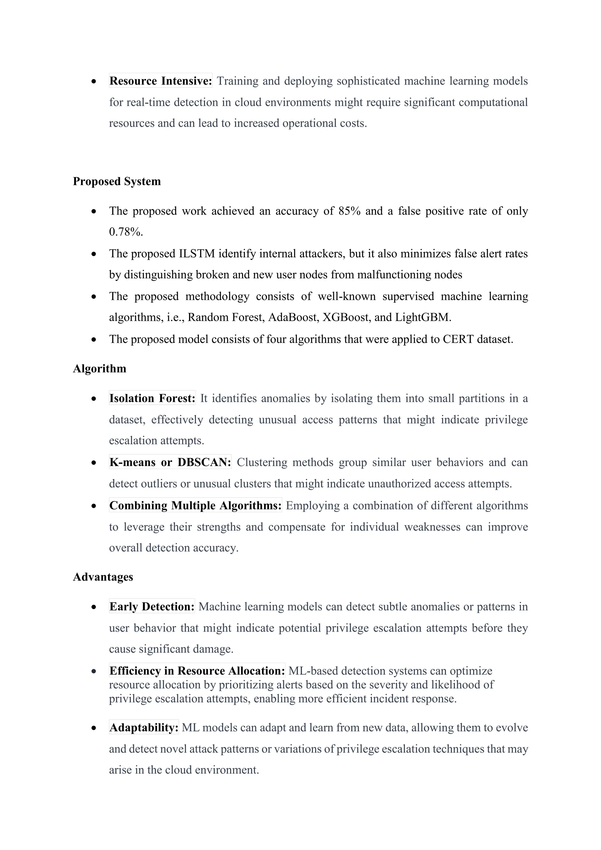 Privilege Escalation Attack Detection And Mitigation In Cloud Using Machine Learning Docx