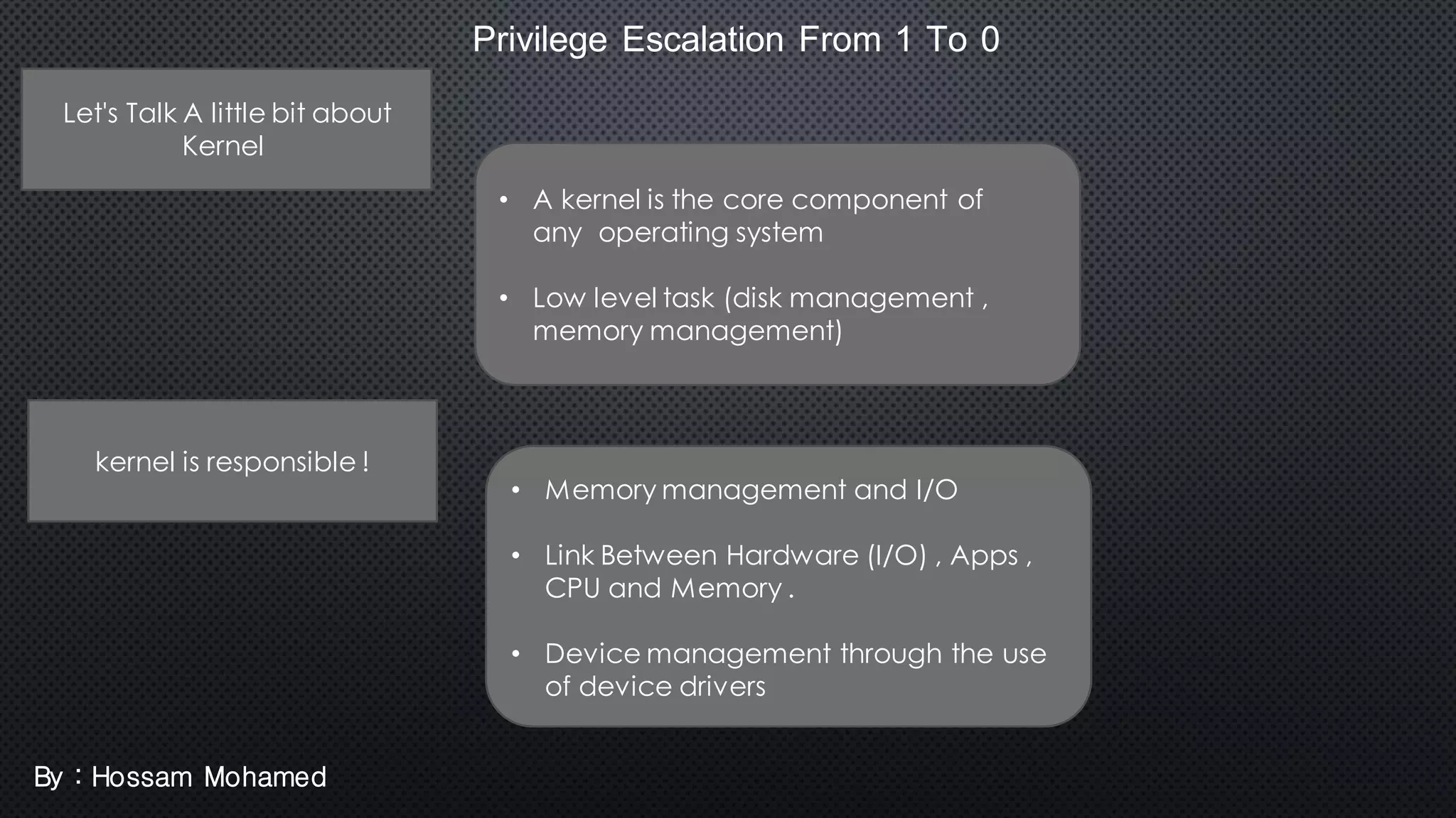 Privilege escalation from 1 to 0 Workshop | PDF