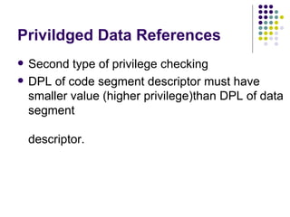 Privilege levels 80386 | PPT