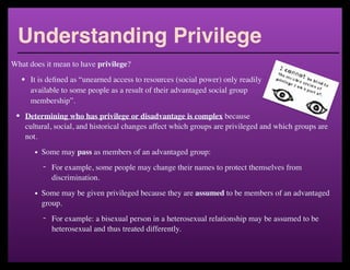 Privilege, Oppression, and Race Understanding | PDF