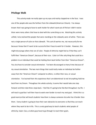 Privilege walk | DOCX