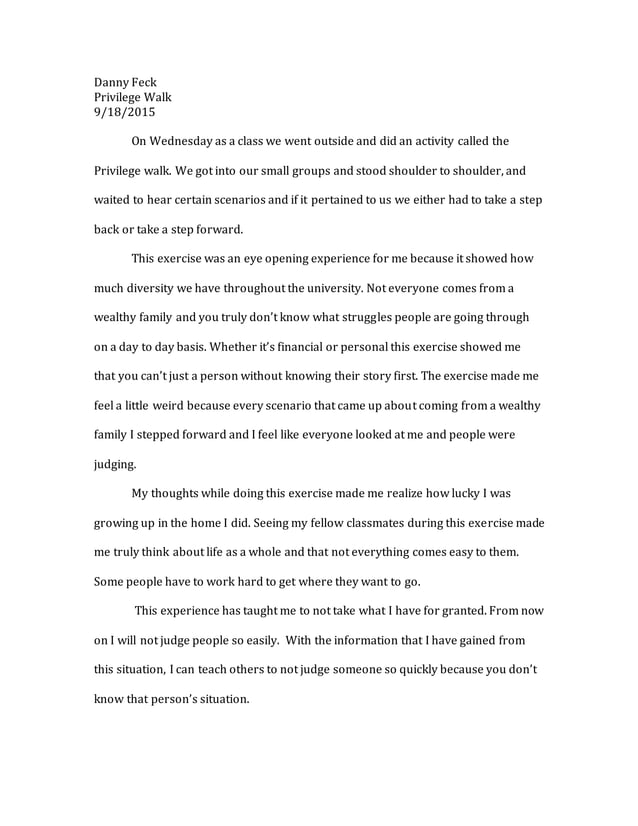 Privilege walk | PDF