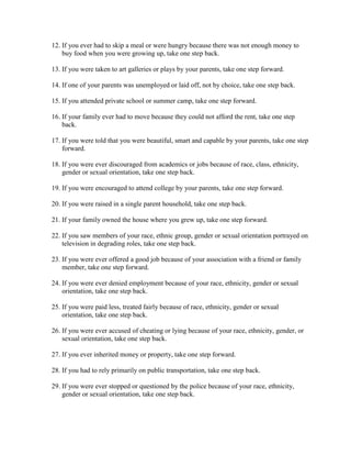 Privilege walk | PDF