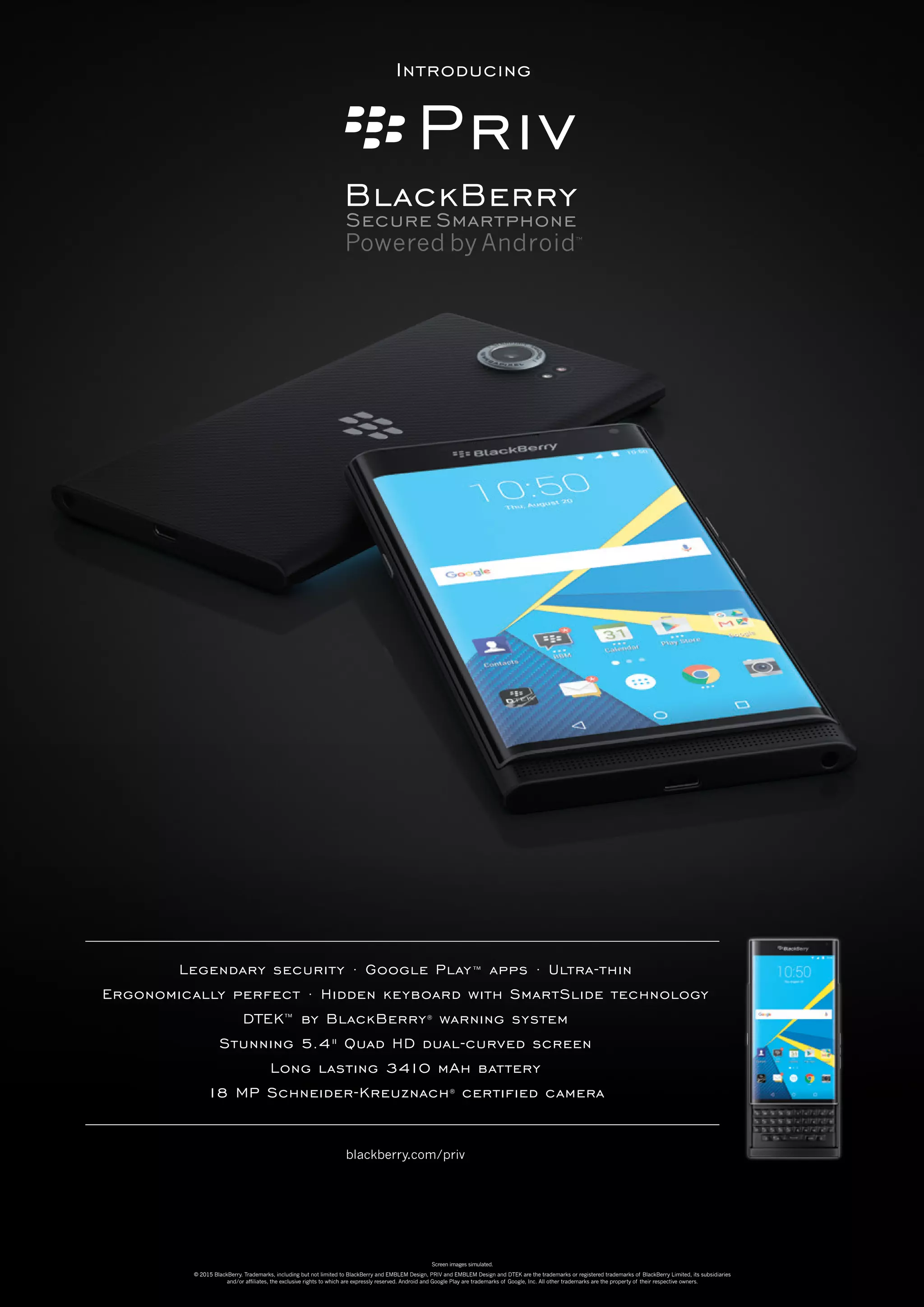 BlackBerry Priv Product Posters | PDF | Operating Systems | Computer Software and Applications