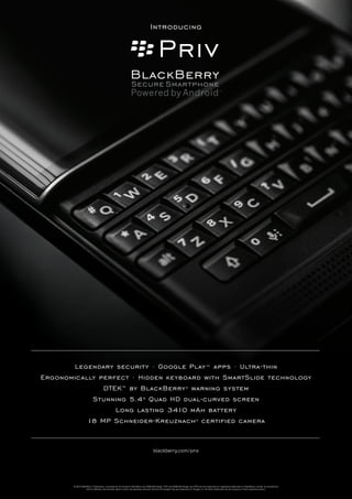 BlackBerry Priv Product Posters | PDF | Operating Systems | Computer ...