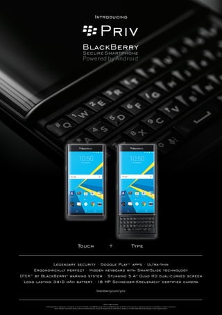 BlackBerry Priv Product Posters | PDF | Operating Systems | Computer ...