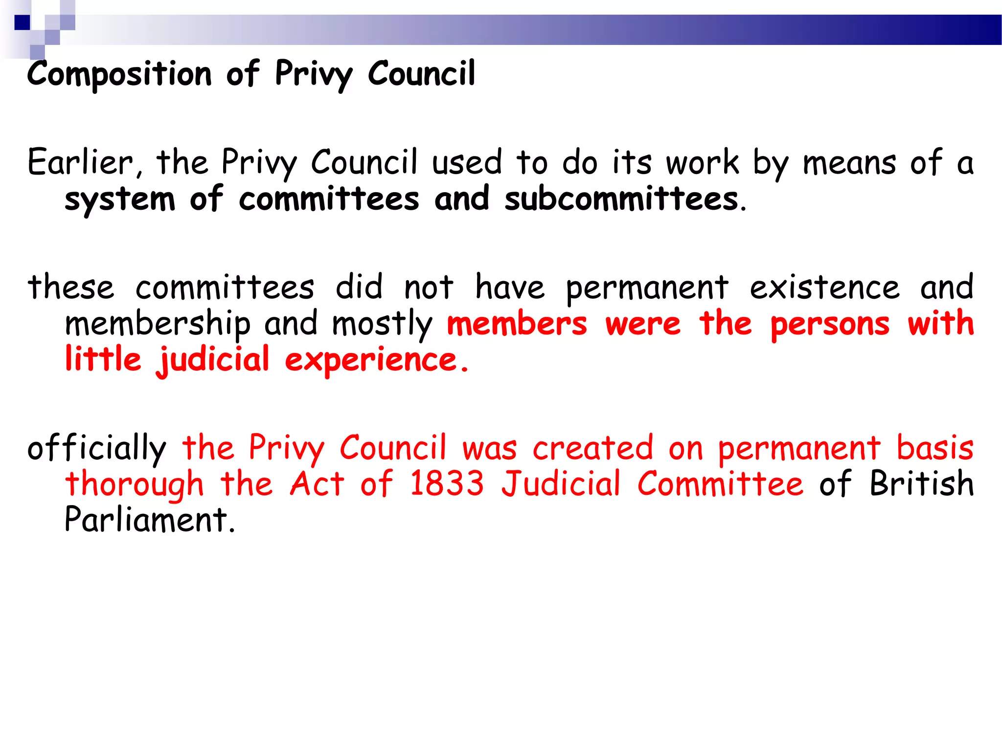 Privy council | PPT