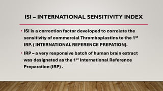 Clinical laboratory technology-Prothrombin time | PPT
