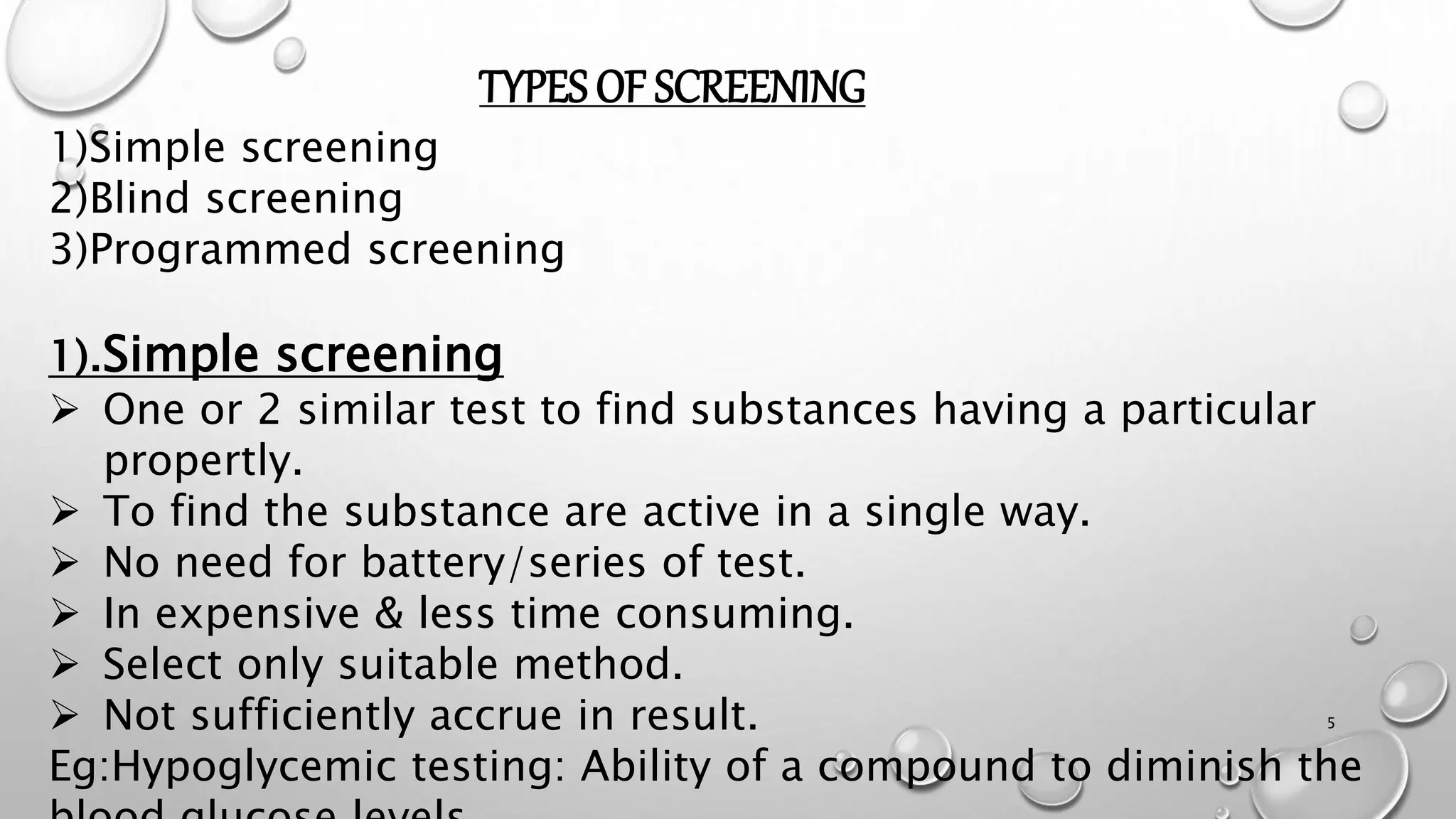 General principle of preclinical screening | PPTX