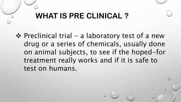 General principle of preclinical screening | PPTX | Medical Tests ...