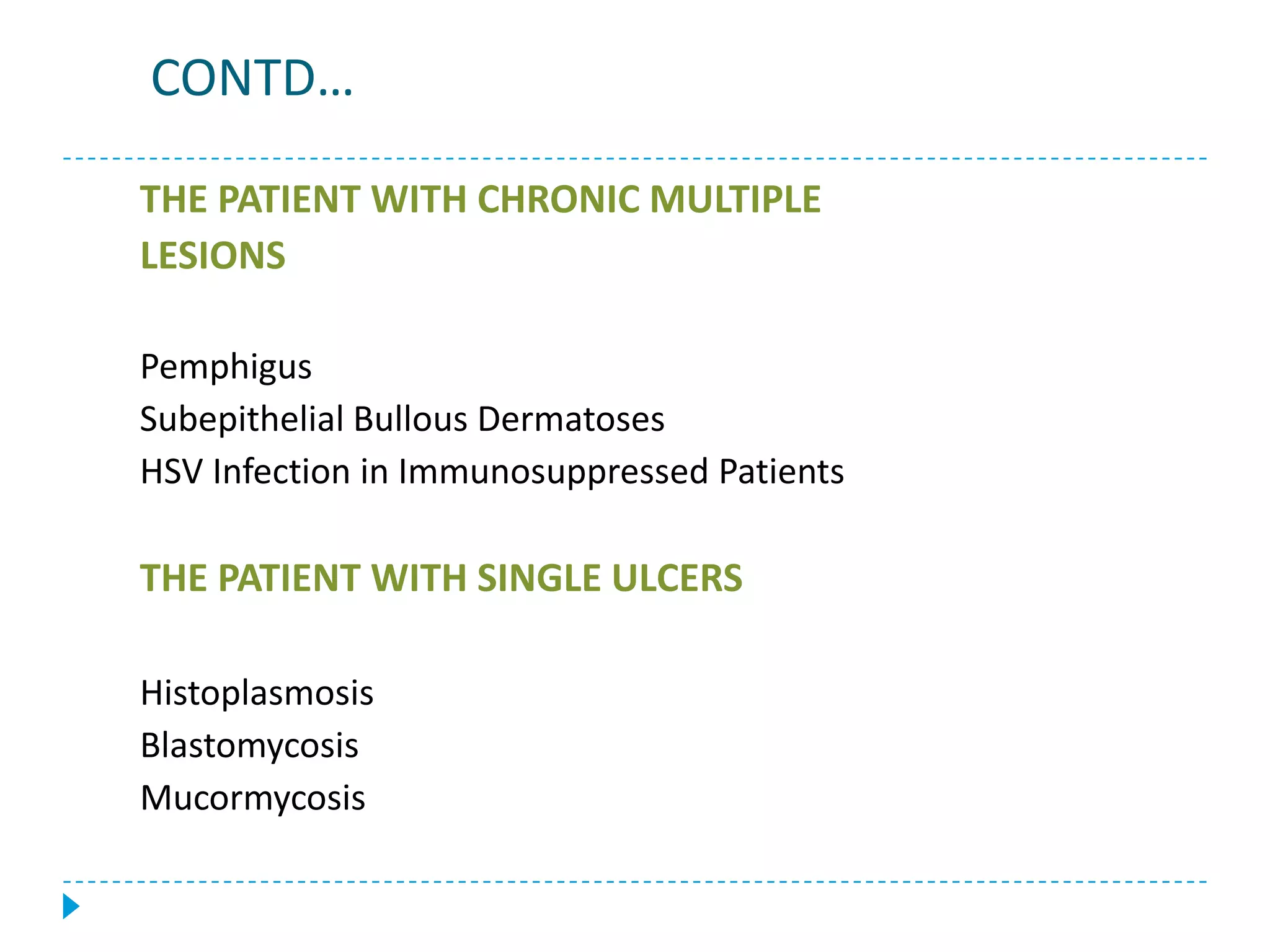Priya seminar on ulcerative,vesicular and bullous lesions | PPTX