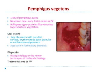Priya seminar on ulcerative,vesicular and bullous lesions | PPTX