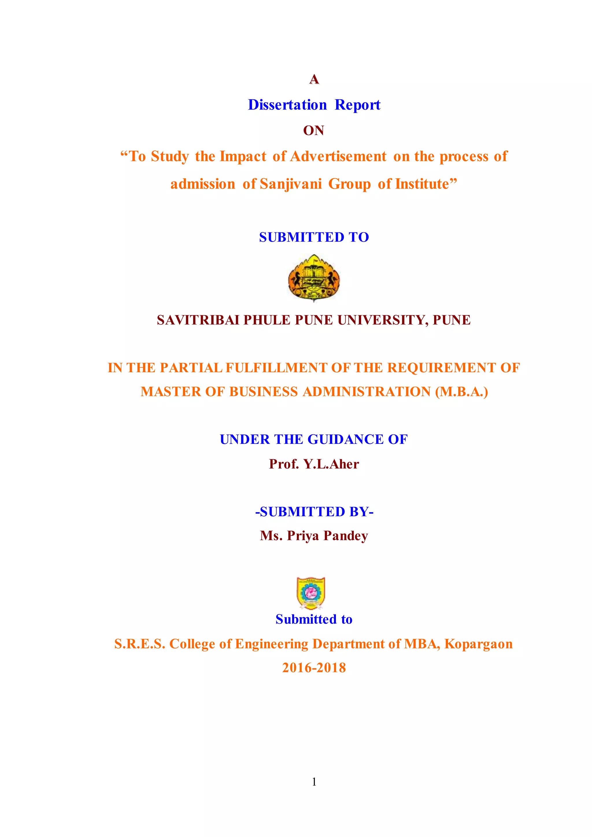 Dissertation Project Report. | DOCX