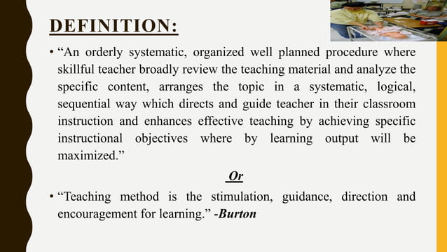 Teaching method (seminar, simulation, laboratory method) | PPT