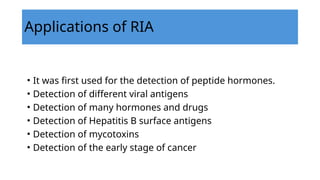 Radioimmunoassay ,principle mechanism ,applications ,limitations and ...