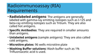 Radioimmunoassay ,principle mechanism ,applications ,limitations and ...