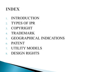 INTELLECTUAL PROPERTY RIGHTS | PPT
