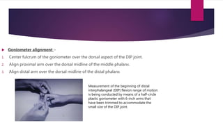 Goniometry of upper limb | PPTX